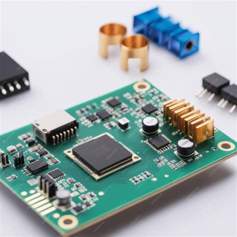 Premium Photo Circuit Motherboard With Microchip Computer Motherboard And Other Components On