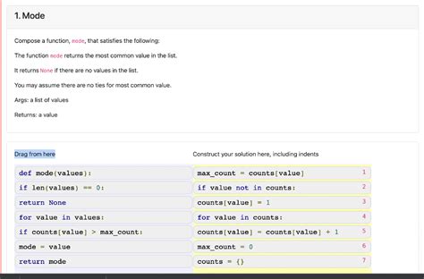 Solved 1 Mode Compose A Function Mode That Satisfies The