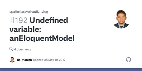Undefined Variable Aneloquentmodel · Issue 192 · Spatielaravel Activitylog · Github