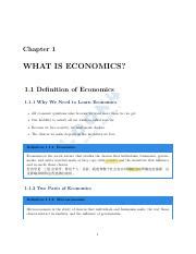 Econ101 1 Pdf Chapter 1 WHAT IS ECONOMICS 1 1 Definition Of Economics 1 1 1 Why We Need To