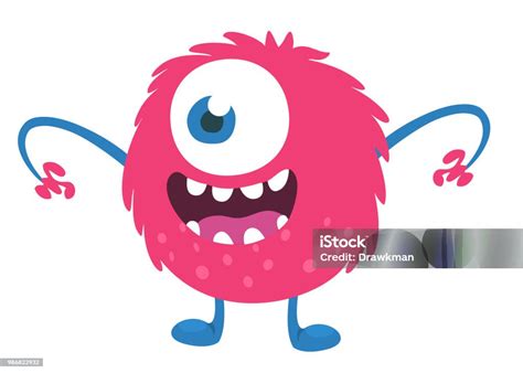 놀란된 귀여운 만화 괴물 아이콘입니다 벡터 몬스터의 마스코트 엠 블 럼 또는 스티커에 대 한 할로윈 디자인 갈고리 발톱에 대한 스톡 벡터 아트 및 기타 이미지 Istock
