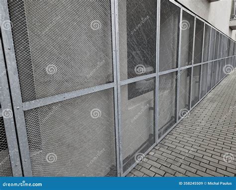 Steel Cladding Of A Building With A Expanded Metal Stock Image Image Of Background Metal