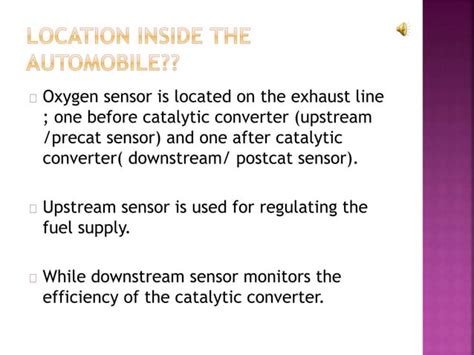 How An Oxygen Sensor Works In An Automobile PPTX Chemistry Science