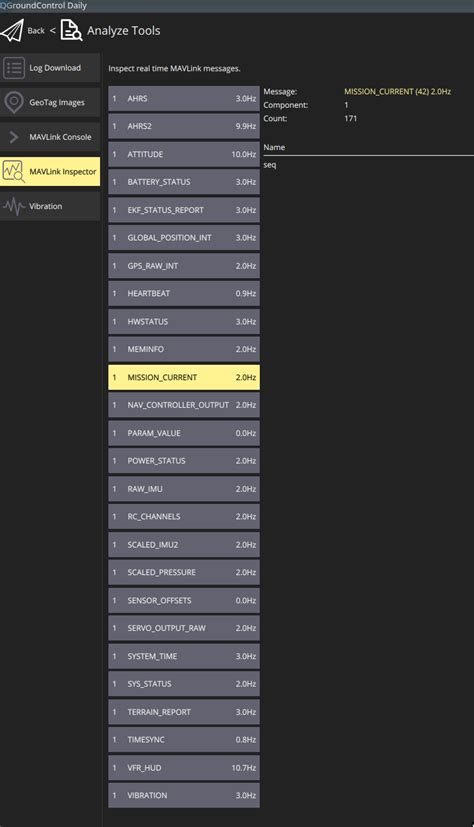 Log Of Mavlink Messages Sent By Qgroundcontrol Qgroundcontrol