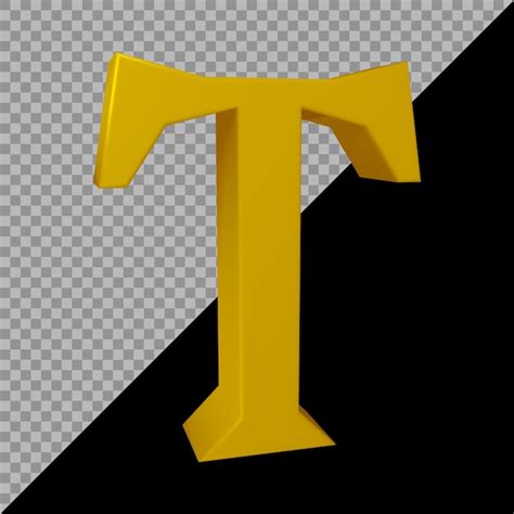 Premium Psd 3d Rendering Of Alphabet Letter T
