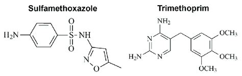 Molecular Structures Of Sulfamethoxazole Smx And Trimethoprim Tmp