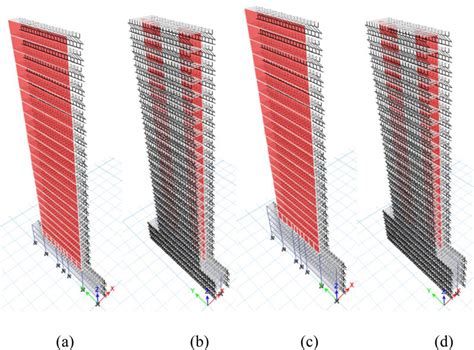 Finite Element Models Of Selected Frames A Exterior Frame Of Building