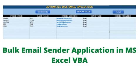 how to create bulk email sender application in ms excel vba part 1 youtube