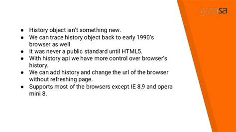 Html5 History