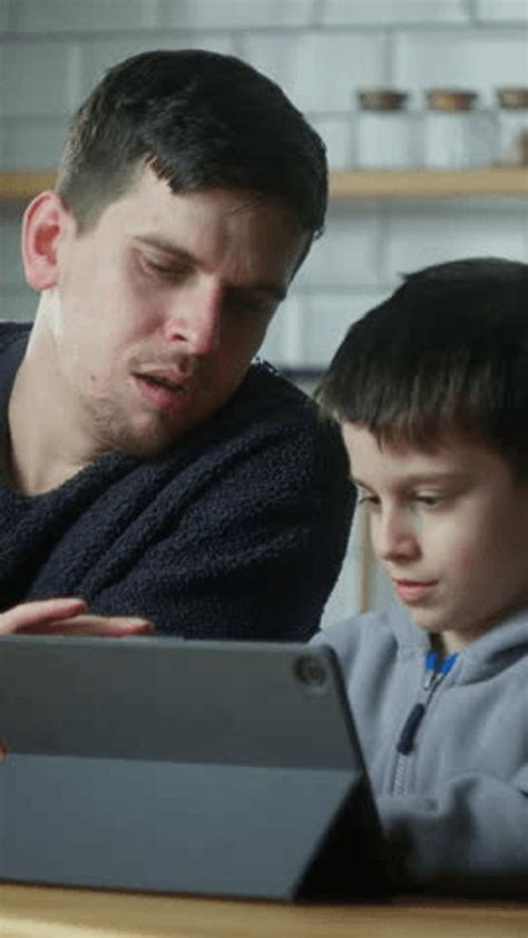 Vertical Video Young Dad Son Having Stock Footage Video 100 Royalty