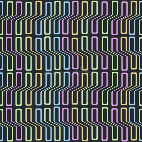 Colorful Distorted Rounded Rectangle Shapes Pattern Stock Vector Illustration Of Ornate