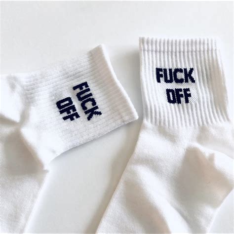 Funny Rude Swearing Socks That Read F K Off On Depop
