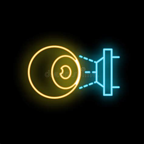 Neon Icon Of Eye Scanning Retina For Biometric Identification Stock Illustration Illustration