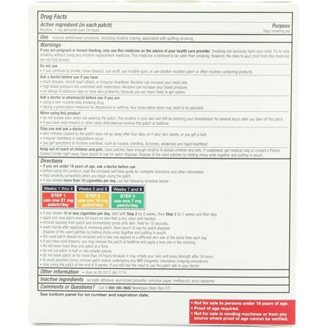 Habitrol Nicotine Transdermal System Patch 7 Mg Step 3 7 Ct Thrifty