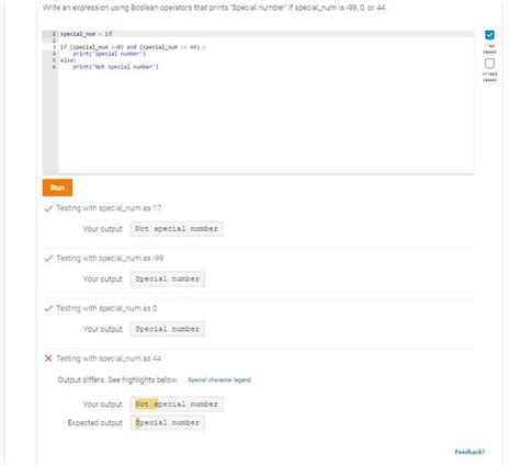 Zybooks Problem 55 Boolean Operators I Am Having Trouble With The Last Special Number R