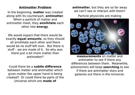 Physics Unsolved Questions Of The Universe Teaching Resources