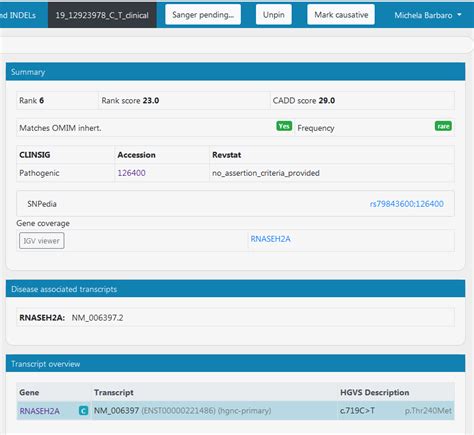 Pinned Variant Use Wrong Trancript To Show Hgvs Description Bug · Issue 1846 · Clinical