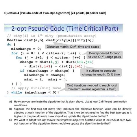 Solved Question 4 Pseudo Code Of Two Opt Algorithm 24