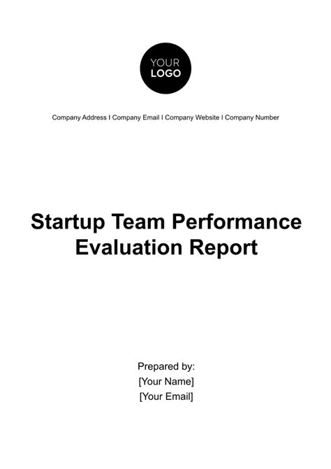 Free Startup Team Performance Evaluation Report Template To Edit Online