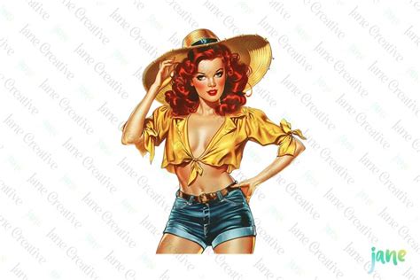 Funny Pin Up Girl Sublimation Clipart 3979528