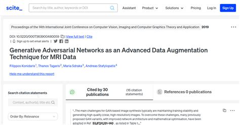 Generative Adversarial Networks As An Advanced Data Augmentation Technique For Mri Data