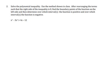 Solved Solve The Polynomial Inequality Use The Method Chegg