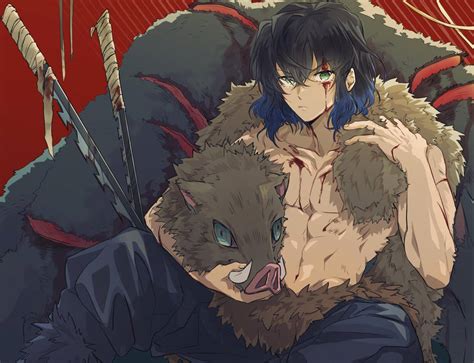 Inosuke Hashibira Sitting Down Wallpaper Wallpapersok