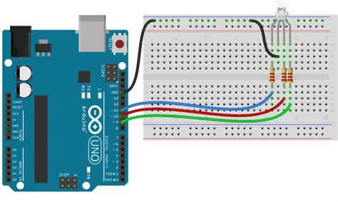 Rgb Led Transition Example Breadboard