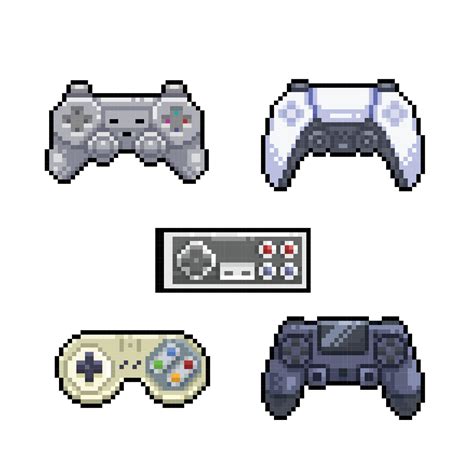 Console Controller Collection Set In Pixel Art Style 27879912 Vector Art At Vecteezy