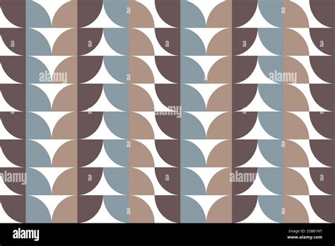 Geometric Pattern With Overlapping Shapes In Shades Of Blue Brown And Beige Stock Vector Image