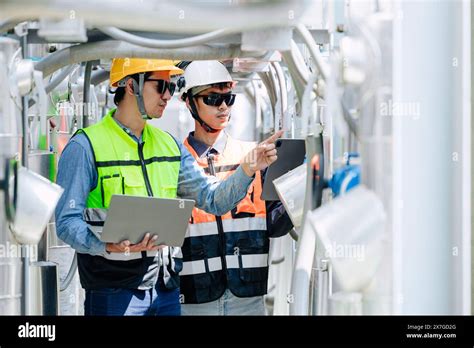 engineer checking gas pipe watering system professional worker service