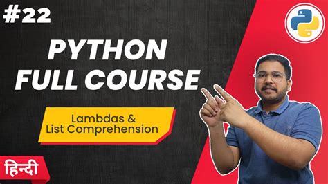 Lambdas And List Comprehension Python Full Course In Hindi 2023 Tuffle Youtube