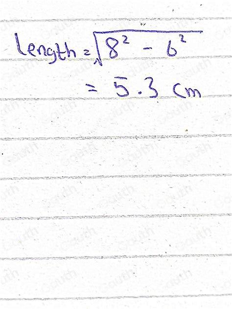 Solved Use Pythagoras Theorem To Calculate The Length Of Fg Give