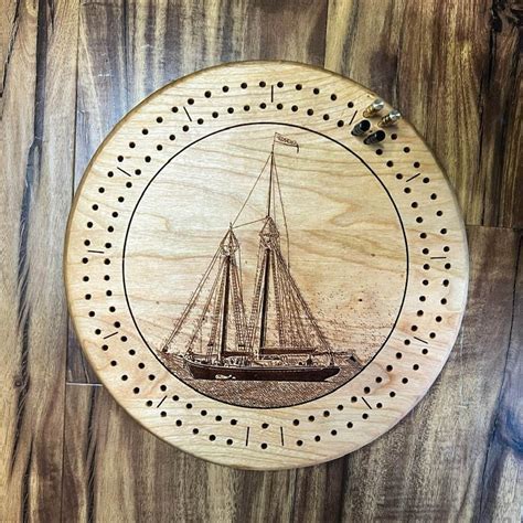 Personalized Cribbage Board Laser Engrave With Images Approved Company Logos And Text Unique
