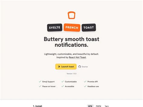 Svelte French Toast Awesome Sveltekit