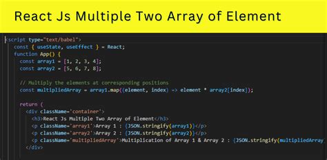 React Js Multiple Two Array Of Element