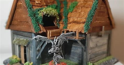 I Made This Tavern House Out Of Wood And Stytofoam After Bring Away