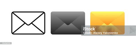 봉투 아이콘 다양한 스타일 색상 닫힌 봉투 알림 아이콘 벡터 아이콘 개념에 대한 스톡 벡터 아트 및 기타 이미지 개념 누름 버튼 뉴스레터 Istock