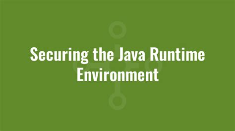Securing The Java Runtime Environment Alkane