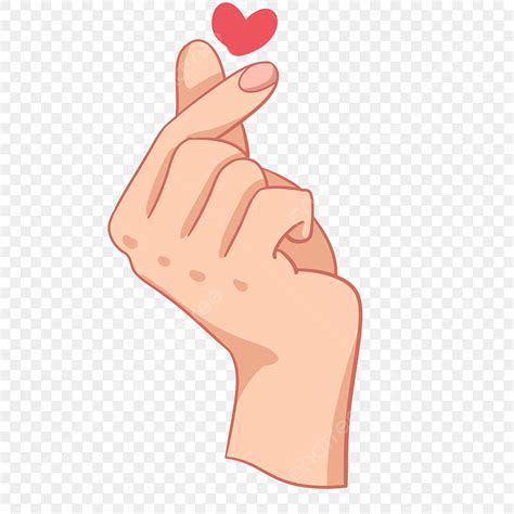아름다운 일러스트 사랑 제스처 붉은 마음 손으로 그린 마음 복숭아 마음 만화 하트 장식 마음 삽화 Png 일러스트 및