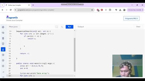 Program Java Sequential Search Youtube