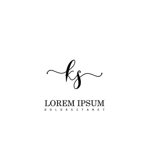 Ks Initial Handwriting Template Design 27786835 Vector Art At Vecteezy