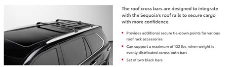 Fit For Toyota 2023 2024 Sequoia Roof Rack Cross Bars Pt767 0c660