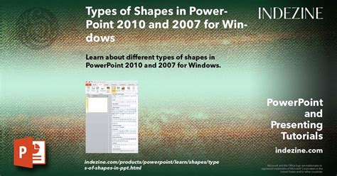 types of shapes in powerpoint 2010 and 2007 for windows