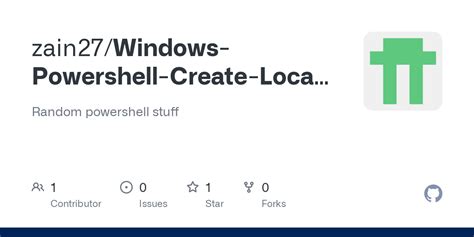 GitHub Zain27 Windows Powershell Create Local Admin User Random