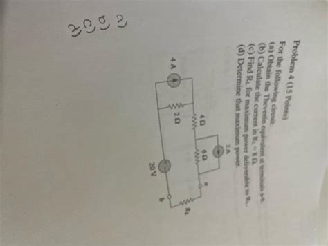 Solved Problem 4 15 Points For The Following Circuit A