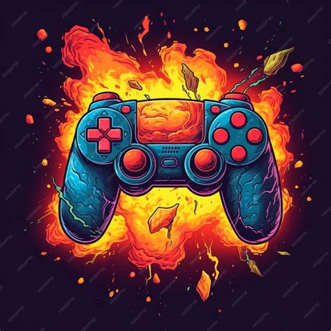 Premium Ai Image Cool And Hot Game Controller Generative Ai