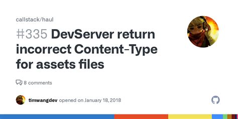 devserver return incorrect content type for assets files · issue 335