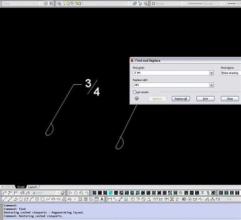 Stacked Fractions And The Find Command Autocad General Autocad Forums