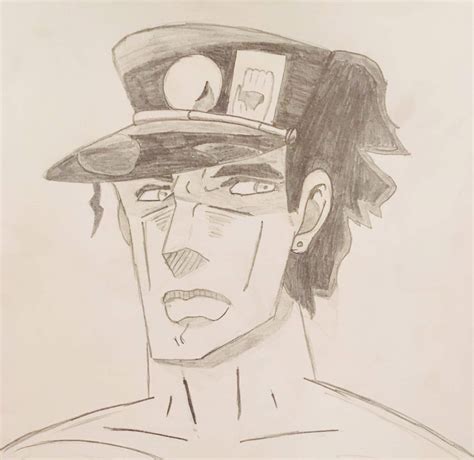 Как нарисовать джотаро по этапно